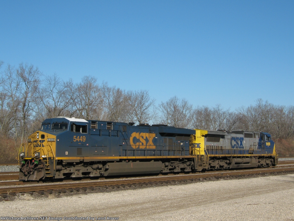 CSXT 5449 ES 40-DC & CSXT 9008 At New River Yard